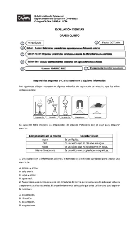 Responde Las Preguntas 1 Y 2 De Acuerdo Con La Siguiente