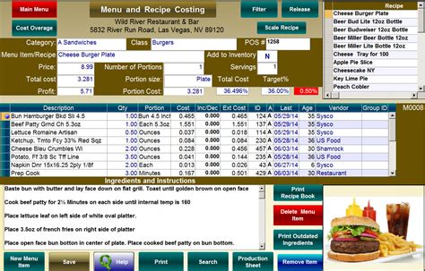 Menu Recipe Cost Spreadsheet Template In Food Cost Calculator For