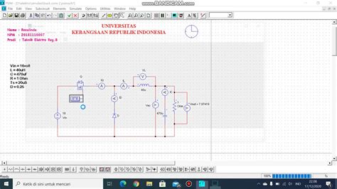 Elektronika Daya Simulasi Rangkaian Buck Converter Dc To Dc Youtube