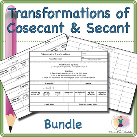 transformations of cosecant and secant bundle amped up learning