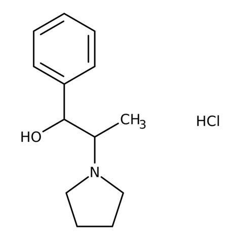 Clorhidrato De 1S 2R 1 Fenil 2 1 Pirrolidinil 1 Propanol 97