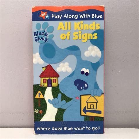 Mavin Nick Jr Blues Clues Play Along All Kinds Signs VHS Video Tape