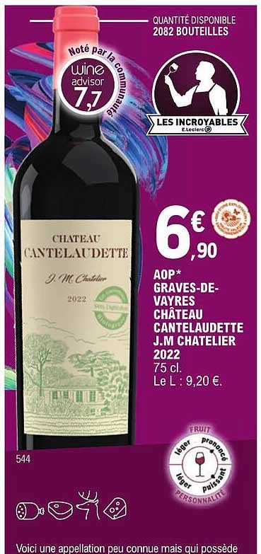 Promo Aop Graves De Vayres Ch Teau Cantelaudette J M Chatelier
