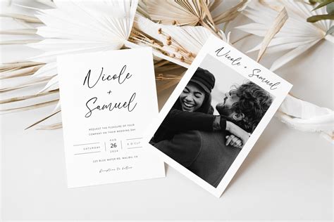BERLIN Wedding Invitation QR Code Rsvp Minimalist Wedding Etsy
