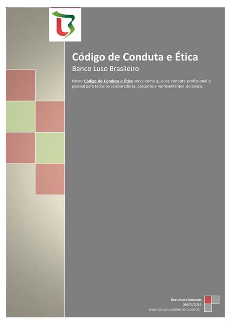PDF Código de Conduta e Ética bancoluso brbancoluso br
