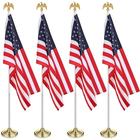 Therwen Sets Ft Telescoping Indoor Flag Pole Kit X Ft Us