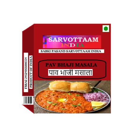 Pav Bhaji Masala Powder Packaging Size 100 G At Rs 125 Gram In Mumbai