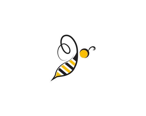 A Bee Logo On A White Background