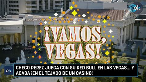 Checo Pérez juega con su Red Bull en Las Vegas y acaba en el tejado