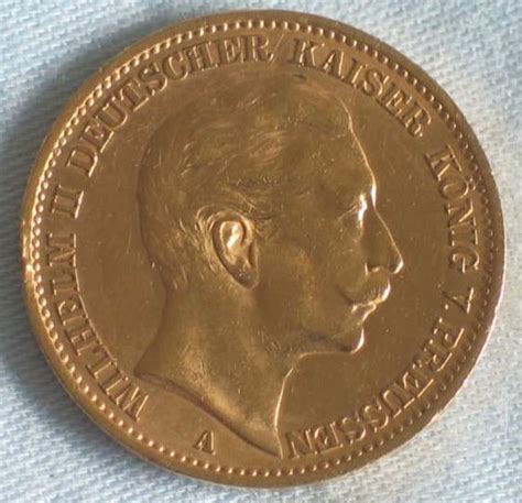 delgrey edle Metalle Münzen 20 Mark Wilhelm II Reichsgold Goldmark