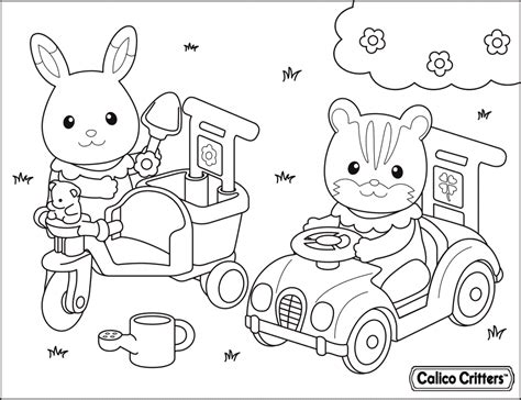 Mėgaukitės nemokamais ir spausdinamais Calico Critters spalvinimo