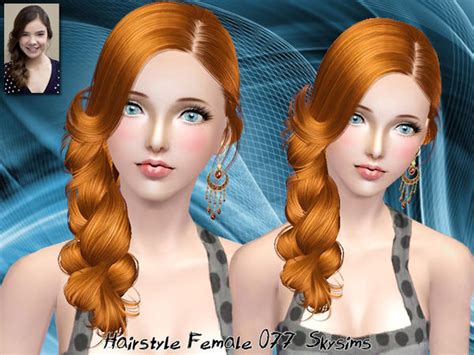 Elegant Side Braid Hairstyle 077 By Skysims Sims 3 Hairs