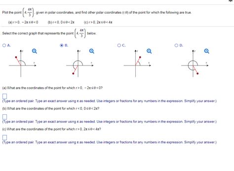 solved plot the point given the polard coordinates and