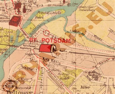 Pharus Pharus Historischer Stadtplan Potsdam 1942