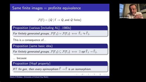 grothendieck pairs and profinite rigidity martin bridson youtube