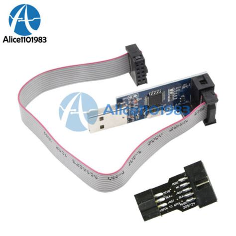 usbasp usbisp avr programmer usb 10 pin convert to standard 6pin adapter board ebay
