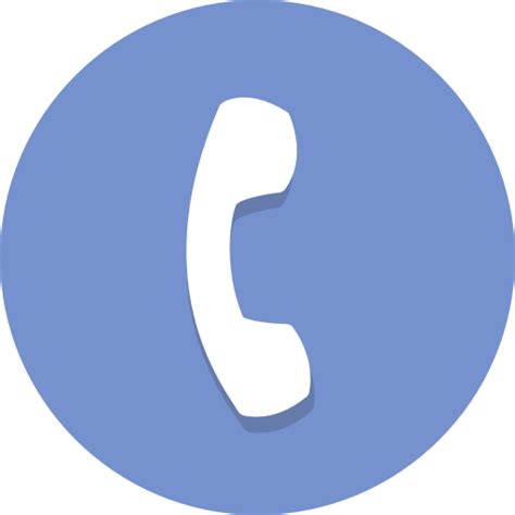 Icono de teléfono azul