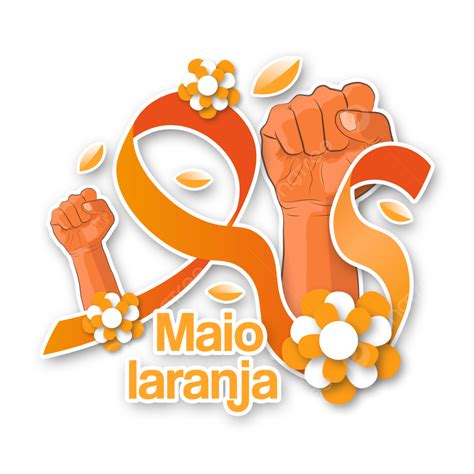 Isolado Maio Laranja Faixa De Conscientização Laranja Campanha Contra A