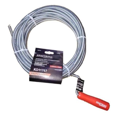 SPIRALA DO RUR CZYSZCZENIA UDRAŻNIANIA KANALIZACJI 9mm x 10m ŻMIJKA