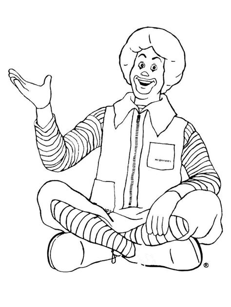 Ronald Mcdonald Coloring Pages Free Printable Coloring Pages