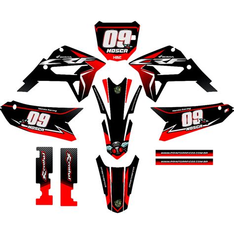 KIT ADESIVOS GRAFICOS CRF230 AMX F21 MOTOCROSS BRUNO MOSCA Shopee Brasil