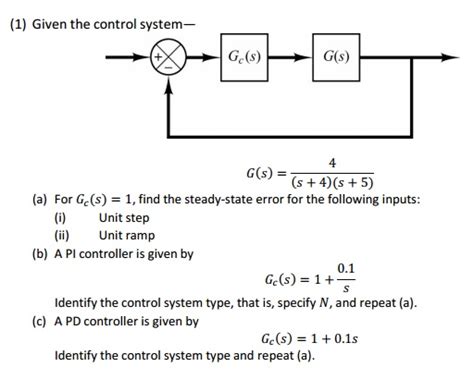 solved linear control systems question on steady state
