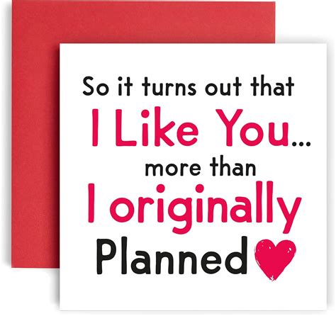 Huxters Funny Anniverary Cards For Men And Women I Like You More Than