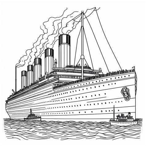 Ausmalbild Titanic Coloring Plates Kind