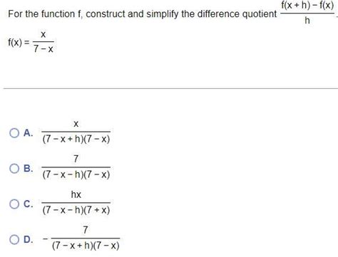solved for the function f construct and simplify the