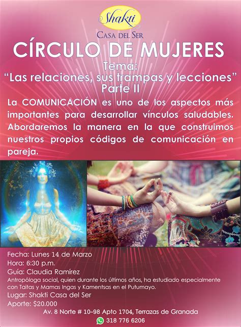 SHAKTI Casa Del Ser CIRCULO DE MUJERES Lunes 14 De Marzo A Las 6 30 Pm