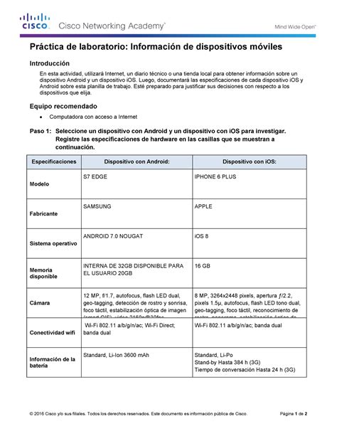 10 1 5 4 Lab Mobile Device Information Terminado 2016 Cisco Y O Sus