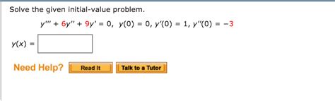 solved solve the given initial value problem