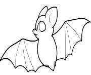 Coloriage Simple Adorable Chauve Souris Jecolorie