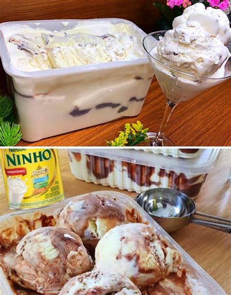 Sorvete De Leite Ninho Trufado Deliciosas Receitas