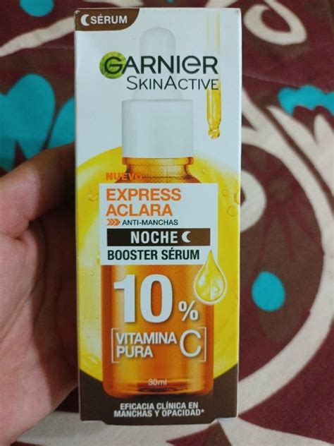 Garnier SkinActive Express Aclara Serum Vitamina C Noche Antimanchas
