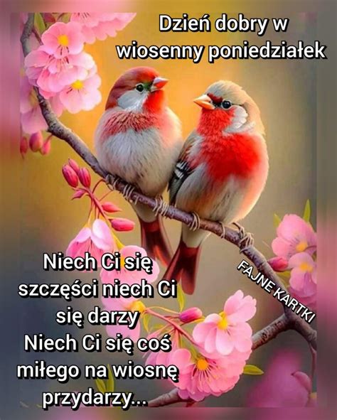 Witam w wiosenny poniedziałek Twoje Karteczki