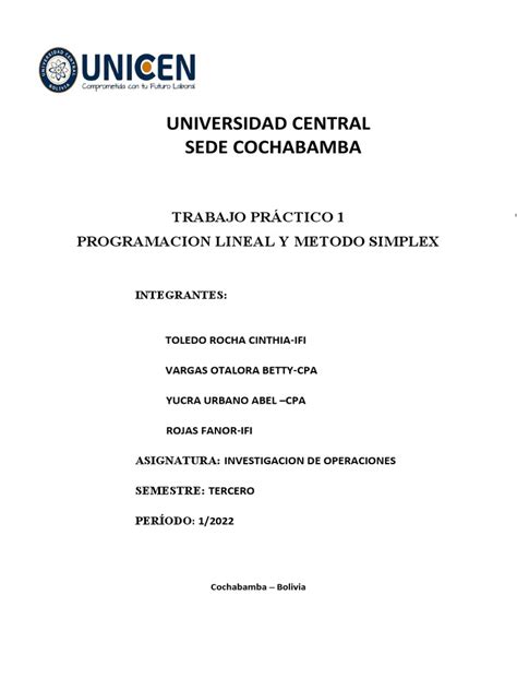 programacion lineal metodo simplex pdf programación lineal algoritmos y estructuras de datos