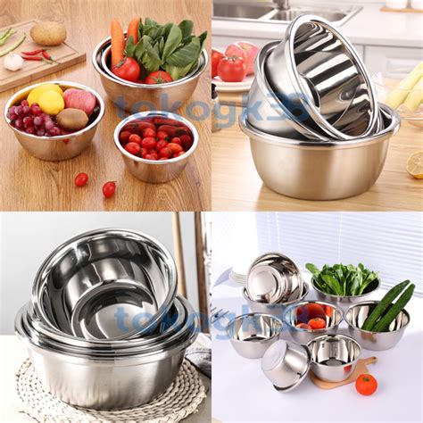 Baskom Stainless Kilap Super Tebal Cm Lazada Indonesia