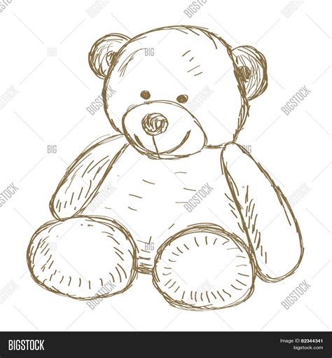 Hand Drawn Teddy Bear Vector Photo Free Trial Bigstock