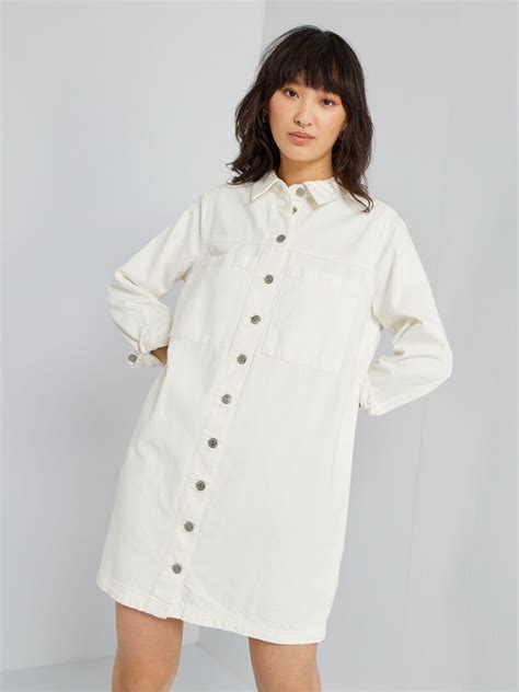 Vestido Camisero Vaquero Blanco Kiabi 20 00