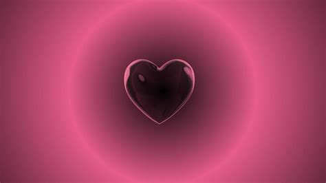 A Heart Shaped Object In The Middle Of A Pink Circle With Light