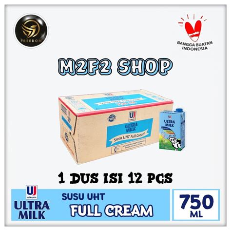 Jual Susu Ultra Milk Rasa Full Cream Kotak Uht Plain Ml