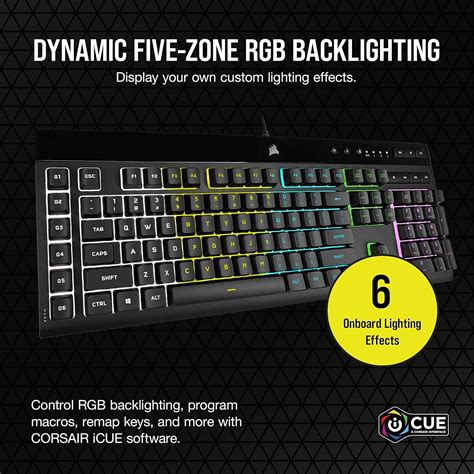 Buy Corsair K55 PRO LITE RGB Wired Membrane Gaming Keyboard 5 Zone