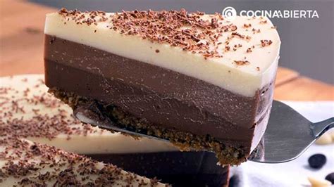 Tarta tres chocolates receta de Eva Arguiñano un postre fácil sin horno