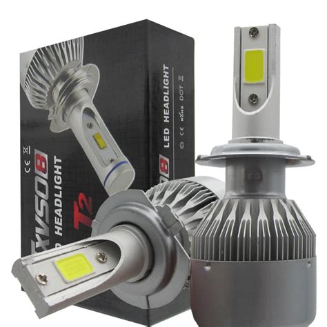 H7 COB Led Car Headlight 6000K 9200LM Car Led Headlamp Bulb Kit 55W