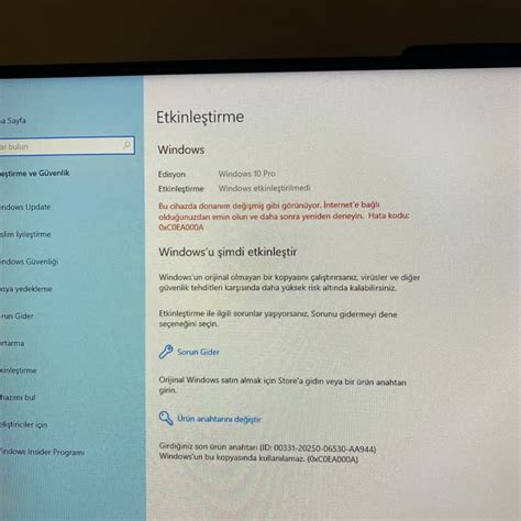 İtopya Bilgisayar Hazır Sistemde Windowsu Etkinleştiremiyorum Şikayetvar