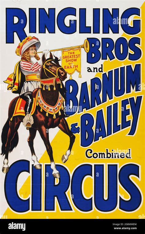 Circus Poster Ringling Brothers And Barnum Bailey Combined Circus