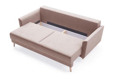 Sofa rozkładana różowa AMBER Salony Agata