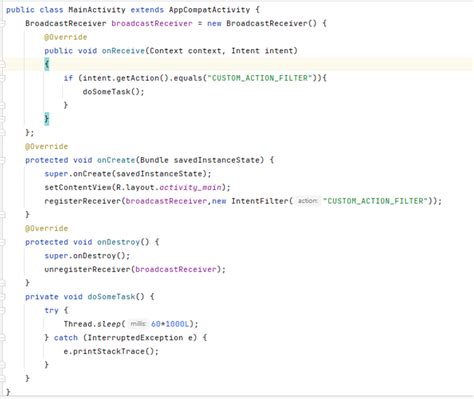 Java What Is The Problem That Occurs In The BroadcastReceiver