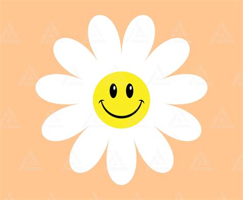 Daisy Svg Happy Face Svg Smile Face Svg Smiling Daisy Svg Etsy Finland